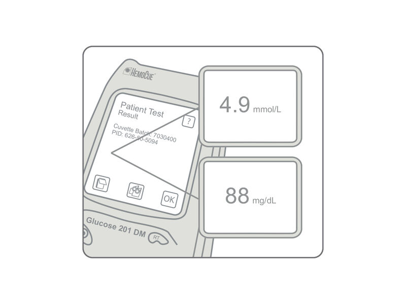 HemoCue® Glucose 201 DM RT System - HemoCue